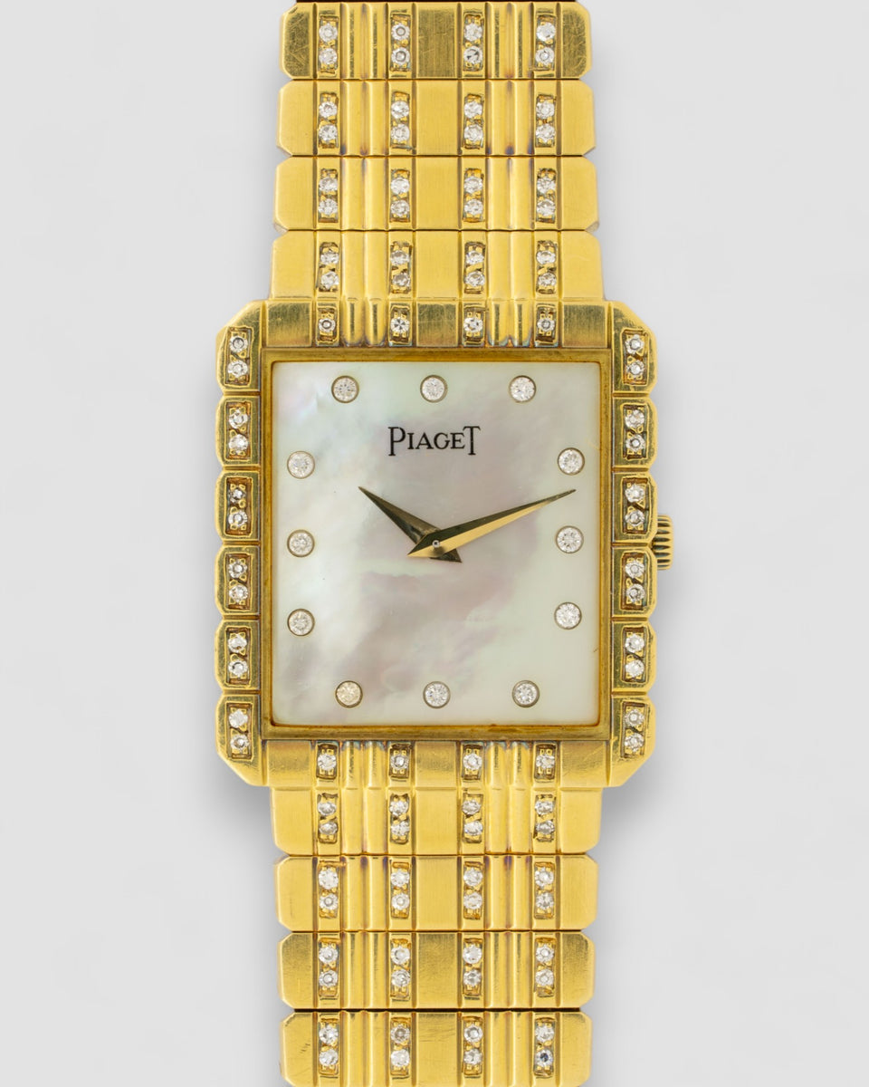 Piaget Protocole 81564 C574 Diamond MOP 18k YG 1980s – Classic Time Club