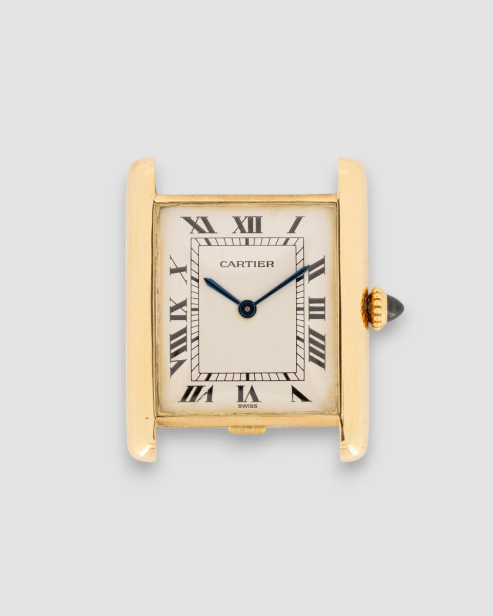 Cartier Tank Louis 96019 Extra Plate Swiss Dial 18k YG 1980s – Classic ...