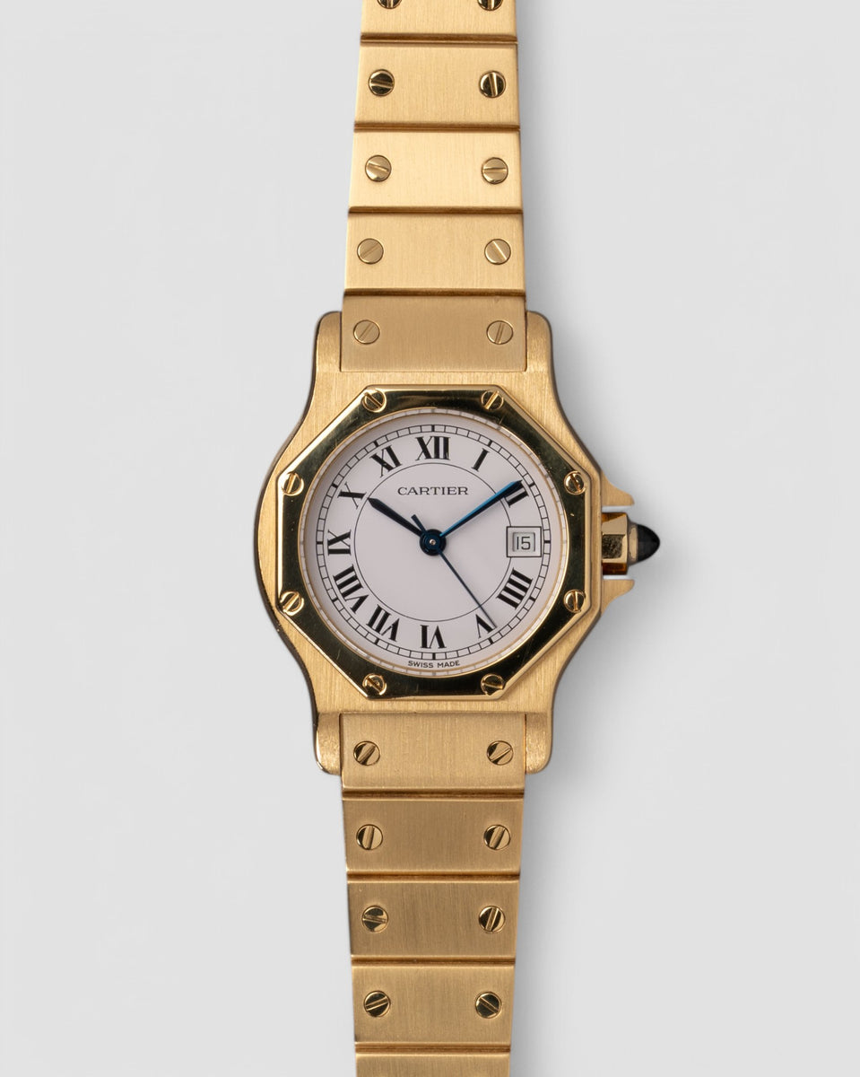 Cartier Santos Octagon SM 2969 Service Dial 18k YG 1980s – Classic Time ...